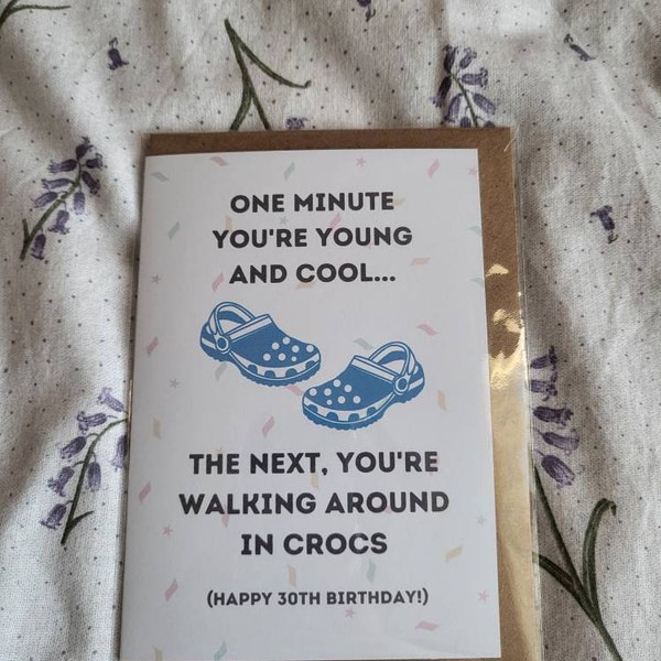 Funny Birthday Card - for Him or for Her - Can Be Personalised Inside ...