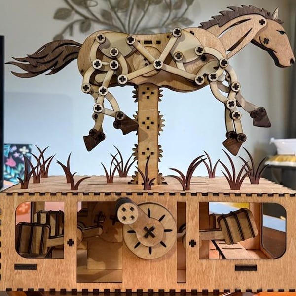 DIGITAL FILE - Kinetic Wave Automata - Moving Sculpture - Laser Cutter ...