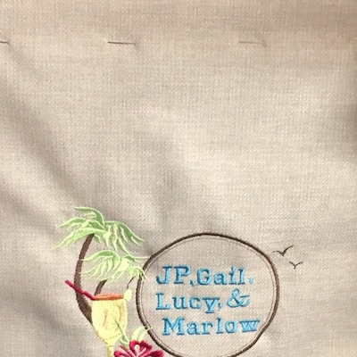 Tropical Font Frame Monogram Embroidery Design Font Not Included LARGER ...