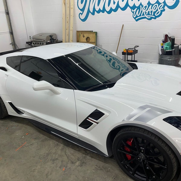 Corvette C7 Stingray Fender Hash Mark Stripes, Grand Sport Style Decals ...