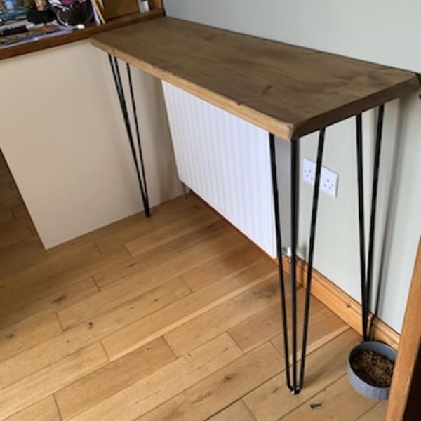 Reclaimed Breakfast Bar With Hairpin Legs Hallway Table Radiator Cover ...