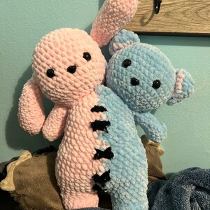 Crochet Pattern Two Headed Plushie Bunny Bear Halloween - Etsy
