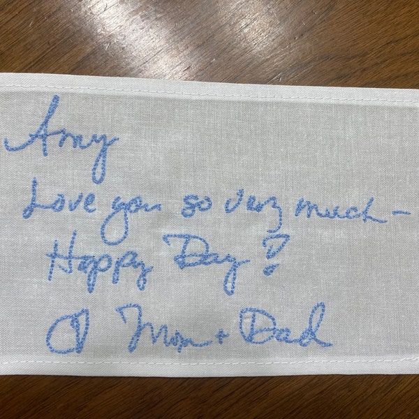 Unique Wedding Dress Label Embroidered With Your Handwritten Note to ...