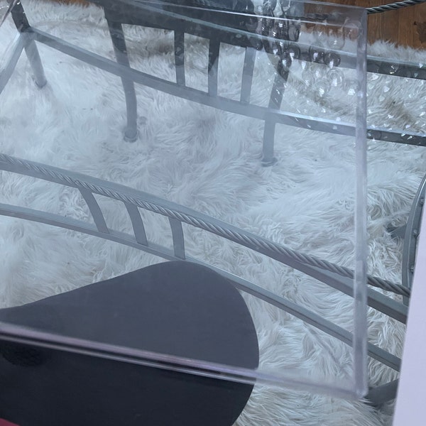 Set of 5 - Clear Acrylic Display Boxes, Pedestal Stand Riser, Column ...