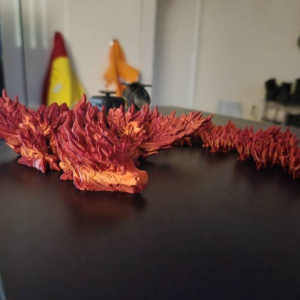 18" Phoenix Fire Pyro Dragon Articulating Flexi by Cinderwing Fidget ...