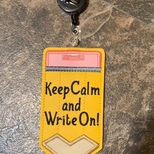 Personalized Crayon ID Badge Holder Pencil Employee ID - Etsy