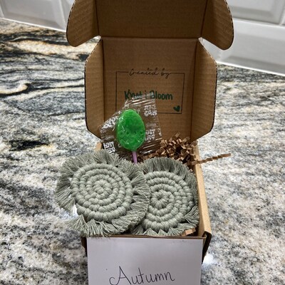 Mini Macrame Car Coasters - Etsy