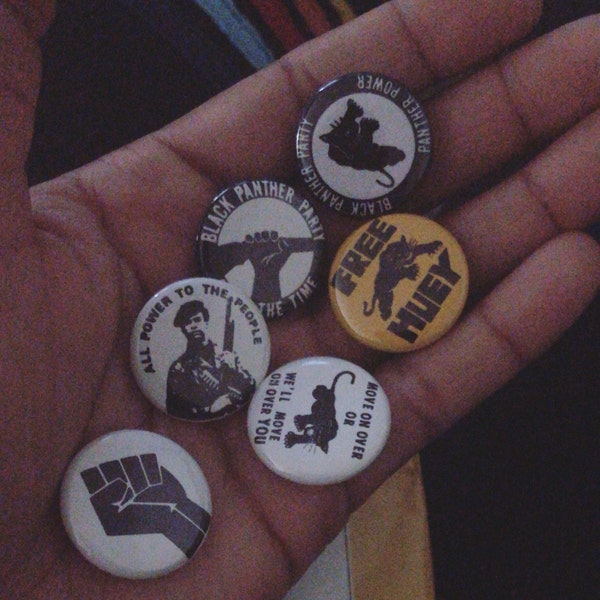 Black Panther Buttons Pins Badges Set Black Power / Black Panther Party ...