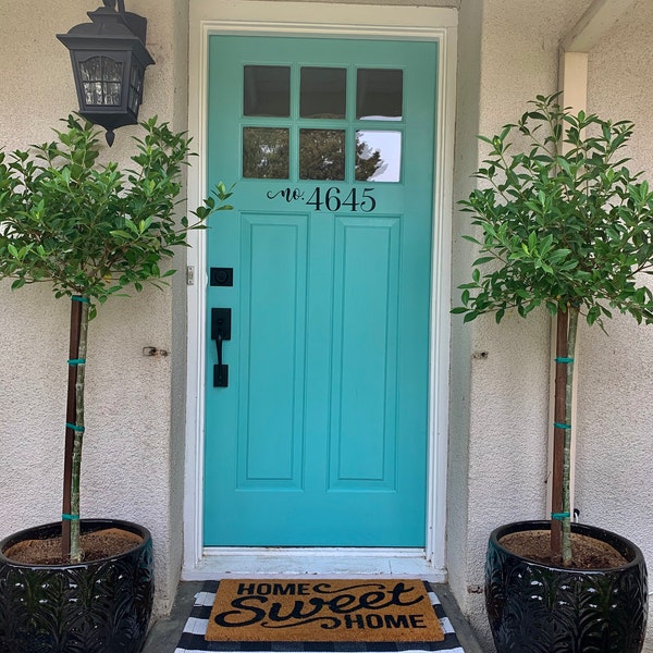 Front Door Address Decal | House Apartment Address Decal | Fall Porch ...