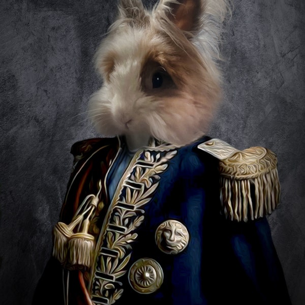 Custom Royal Pet Portrait - Custom Royal Pet Print - Pet Wall Art ...
