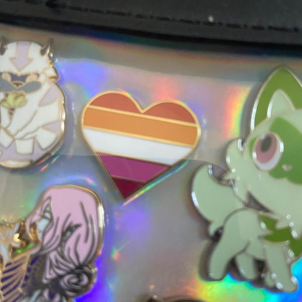 Gay Pride Hard Enamel Pin LGBTQ Pride Flag Heart Pin for Jackets ...