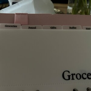 A6 White Divider Envelopes, Minimalist Tabbed Cash Wallets, Set of 5 ...