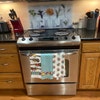 Kitchen Backsplash, Stove Back Cover, Tempered Glass Wall Art, Stove ...