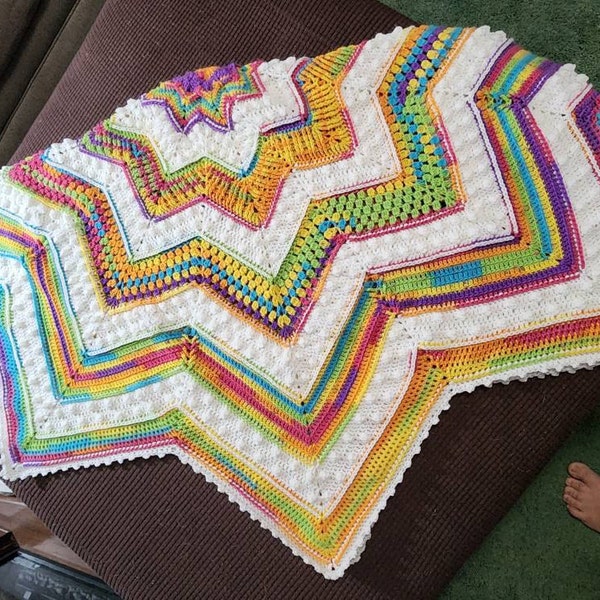 Rainbow Starlight Blanket *PATTERN ONLY* - Etsy