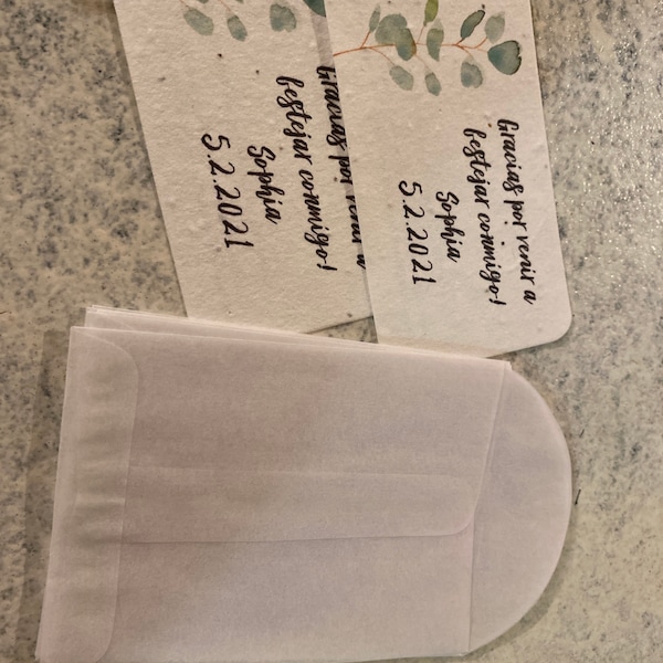 Custom, Personalized Seed Paper Card With Planting Instructions ...