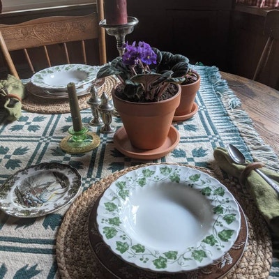 Vtg 1930s Ironstone Floral Turkey Platter by Scio Pottery Hazel Pattern ...