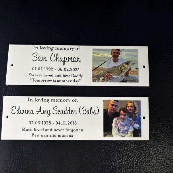 Personalised Bench Plaques Silver, Memorial Plaque, Anniversary ...