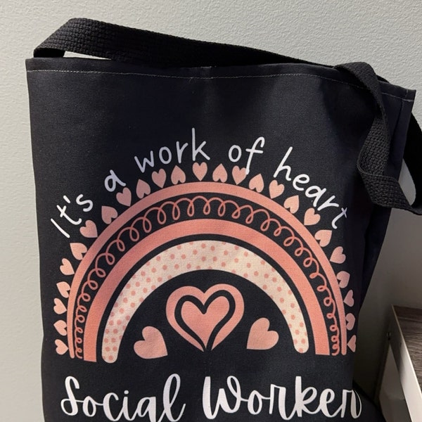 Social Work Tote Bag Social Worker Gift, Gift for Social Work, School ...