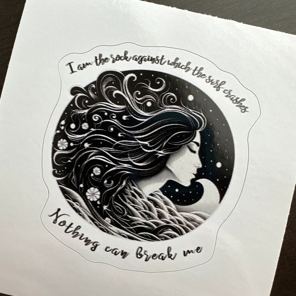 Winter Flower Letter R Vinyl Sticker Monogram Sticker Best Friend Gift ...