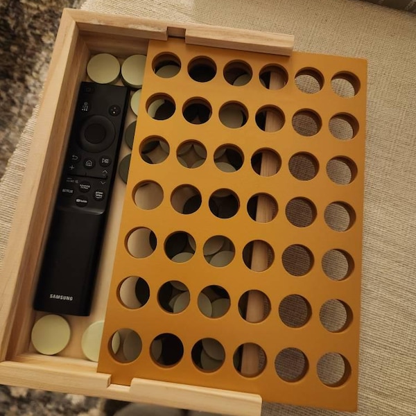Wooden 4 in a Row Game- Aesthetic Board Games-neutral Coffee Table ...
