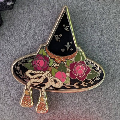 FOUR SEASONS SET. Cottage in the Woods Enamel Pin. Gold Finish. Glitter ...