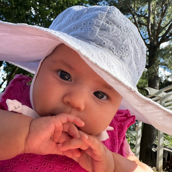 Floppy Brim Baby Sun Hat, Sun Protection Baby Infant, Baby Summer Sun ...