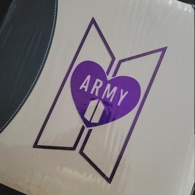 BTS Logo Decal BTS X ARMY Heart Decal Bts Laptop Decal Army Gift Kpop ...