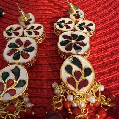 Tyaani Inspired Fine Quality Gold Plated Layered Black Onyx Silver ...