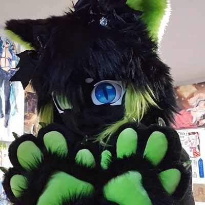 Black Green Paws, Furry Gift, Tiger Paws, Kemono Paws Custom, Pet Play ...