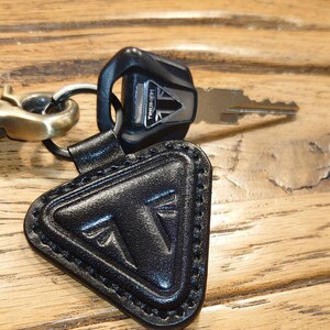 Beautiful Handmade Leather Keychain BOLT BLACK/RED - Etsy