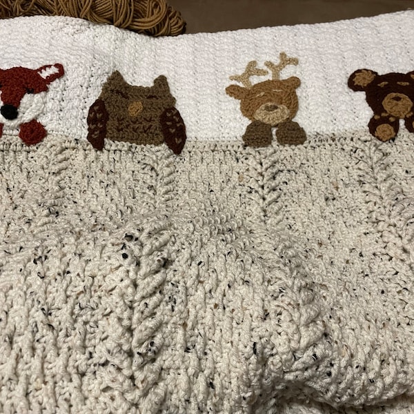 Woodland Animals Applique Pack- Crochet Pattern Only- Forest Animals ...