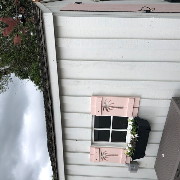 Exterior Palm Tree Shutter Made of Pine Perfect for Your Cabin, Cottage ...