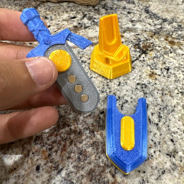 The Legend of Zelda Master Sword, 3D Printed Cute Master Sword, Mini ...