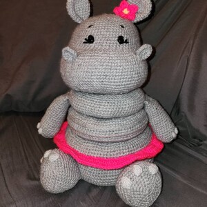 Hippo Stacking Toy Crochet Pattern Amigurumi Safari Animal - Etsy