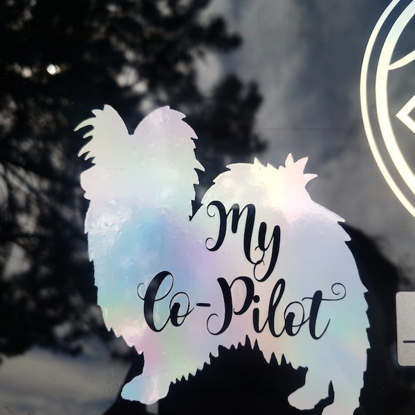 Papillon Dog Personalized Dog Silhouette Vinyl Decal - Dog Sticker ...