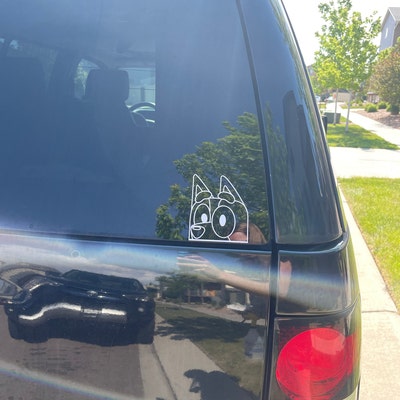 Bluey Peeking Sticker Car Decal, Laptop Sticker - Etsy