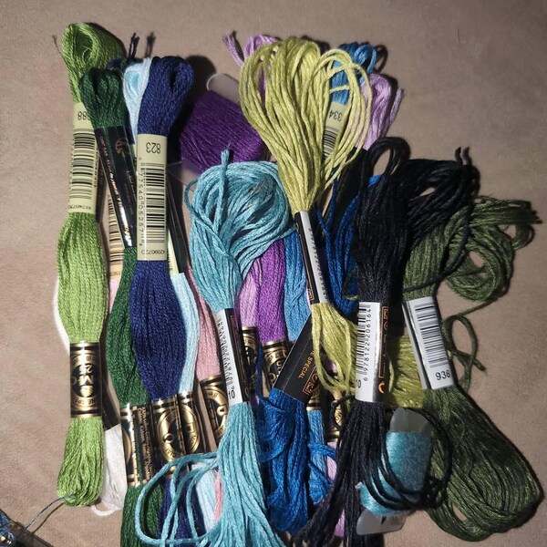 DMC NEW COLORS Embroidery Floss #1 to #35, Embroidery Threads, Dmc ...