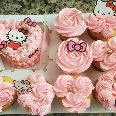 10 Cake and Cupcakes Bento Boxes With Clear Lid and Cupcake Holes, Cake ...