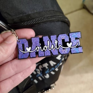 Personalized Dance Keychain Dancer Keychain Dance Gift Dance Bag Tag ...
