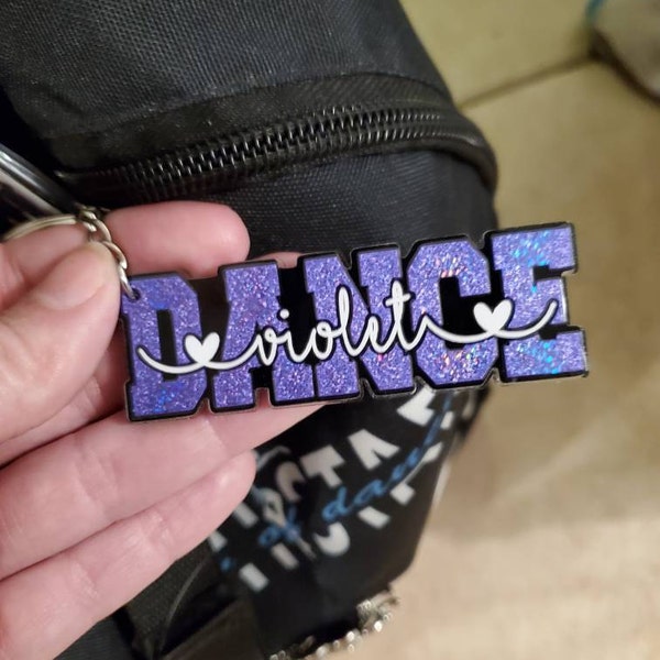 Personalized Dance Keychain • Dancer Keychain • Dance Gift • Dance Bag ...