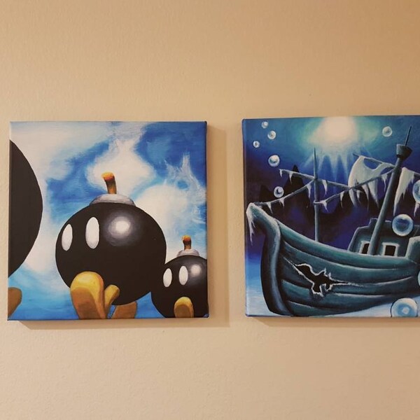 Bob-omb Battlefield CANVAS PRINT (super Mario 64) Painting From ...