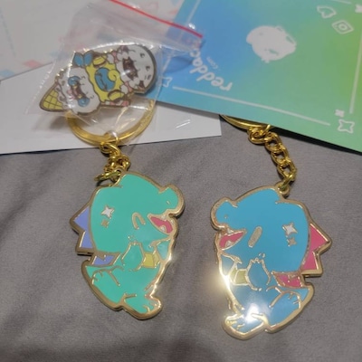Totodile Shiny Double-sided Enamel Keychain Charm - Etsy