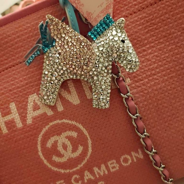 Bling Panda Keychains 4 Inch Kawaii Panda Dolls Pendants Keyrings Black ...