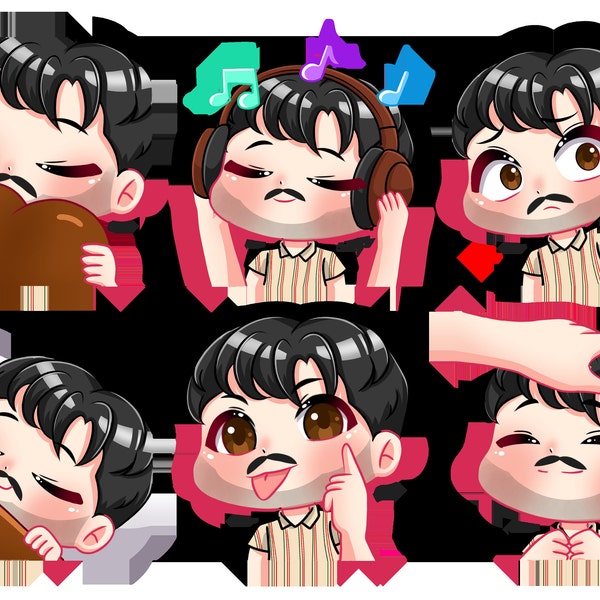Custom Emotes Cute Emotes Chibi Emotes Anime Emotes Stream Emotes ...