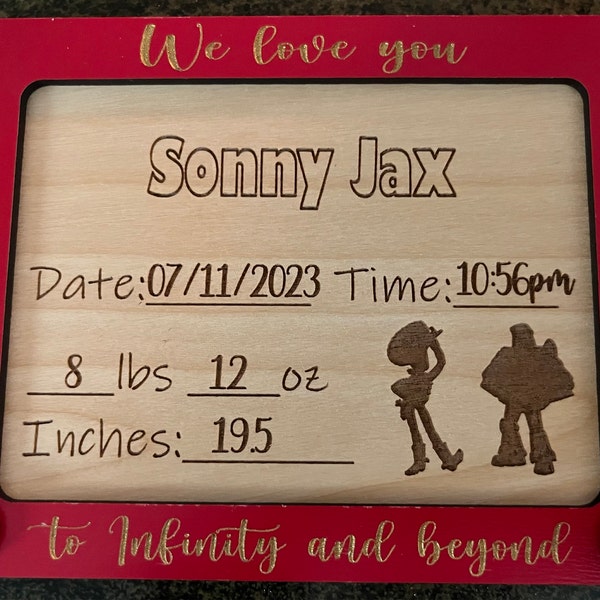 Toy Themed Birth Stat Photo Prop Announcement - Etsy