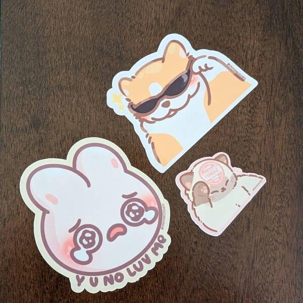 Please Handle With Love FRAGILE Sticker | Cat Meme Stickers | Kawaii ...