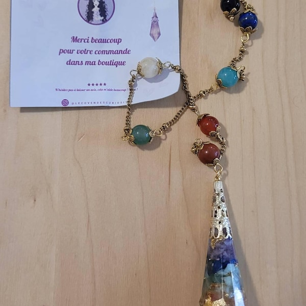 Gothic Gilded and Blue Obsidian Divinatory Pendulum, Resin Pendulum ...