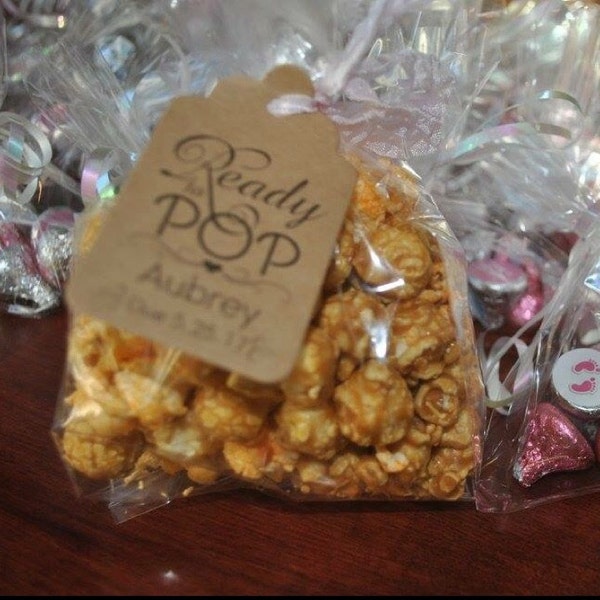 Fixin' to Pop Baby Shower Favor Kits-3 TAG COLORS | Popcorn Favor-20 ...
