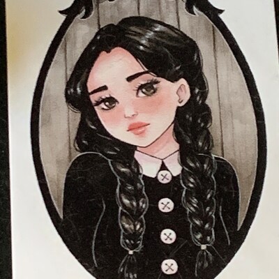 Wednesday Addams Art Print Horror Drawing Addams Family Fan - Etsy UK