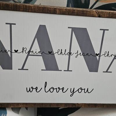Nana Mothers Day Gift, Nana Sign, Gift for Nana, Rustic Sign for ...